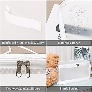 GUOYIHUA 3 Pack Closet Storage Bins for Shelves, Foldable Cube Storage Organizer, Washable Drawer Storage Baskets for Bra, Panties, Socks, Toys, Home Bedroom Organizing (13L, White)