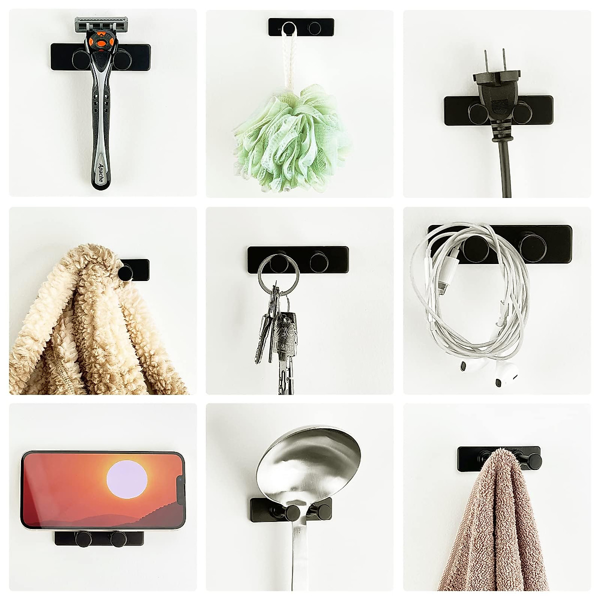 pickpiff Shower Hook Inside Razor Holder: Adhesive Waterproof Wall Hook for Hanging, Shower Accessories