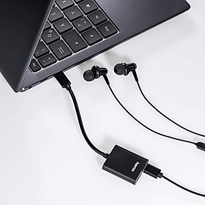 Hama | 2-in-1 USB-C Audio and Charging Adapter, Adapter for 3.5 mm Audio Jack, 00135749