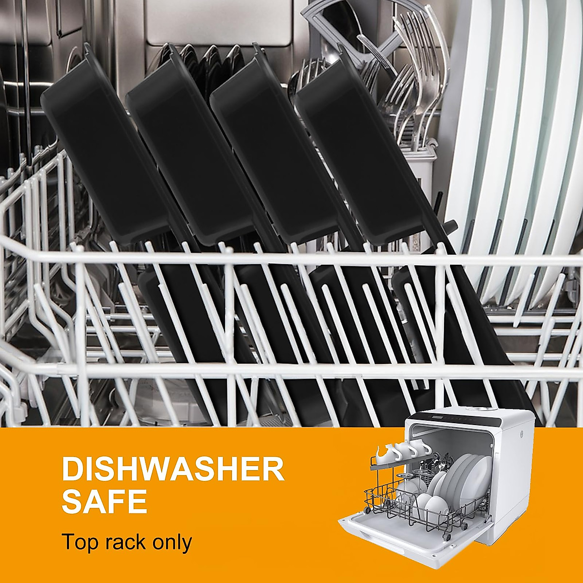 50 PACK, 32 oz. Meal Prep 3 Compartment Containers, Extra Large & Thick Food Storage Containers with Lids - BPA Free Stackable Microwavable & Dishwasher Safe, Travel, To Go, Bento Box, Black