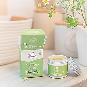 Earth Mama Organic Diaper Balm Multipurpose Baby Ointment | EWG Verified, Petroleum & Fragrance Free with Calendula for Sensitive Skin, 2-Fluid Ounce (2-Pack)