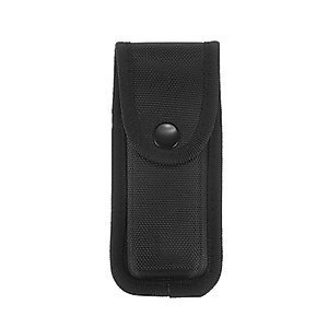 HARFINGTON Nylon Pocket Knife Sheath 6" x 2.6" Horizontal Vertical Carry Belt Loop Multi-Tool Pouch Folding Knife Belt Sheath with Snap Closure for Outdoor Use, Black