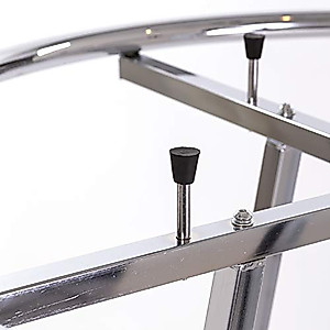 Econoco Display Rack Round – Round Folding Rack, 42” Diameter Folding Round Clothes Rack, Folding Round Garment Rack, Folding Display Rack, Chrome