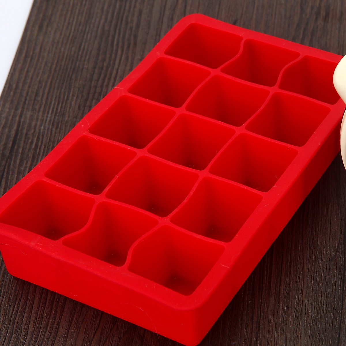 Tovolo Perfect Cube Ice Tray Set of 2 (Candy Apple) - Reusable Silicone Molds for Whiskey, Cocktails, Coffee, Bartender Accessories, & Smoothies / BPA-Free & Dishwasher-Safe