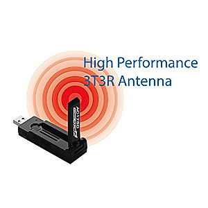 Edimax Wi-Fi 5 802.11ac AC1750, Dual-Band 2.4/5GHz Adapter for PC, Wireless AC USB 3.0 Adapter Dongle w/ Foldaway Antenna, Up to 1750Mbps Transfer, Win11 Plug-n-Play, Mac OS, Linux, EW-7833UAC