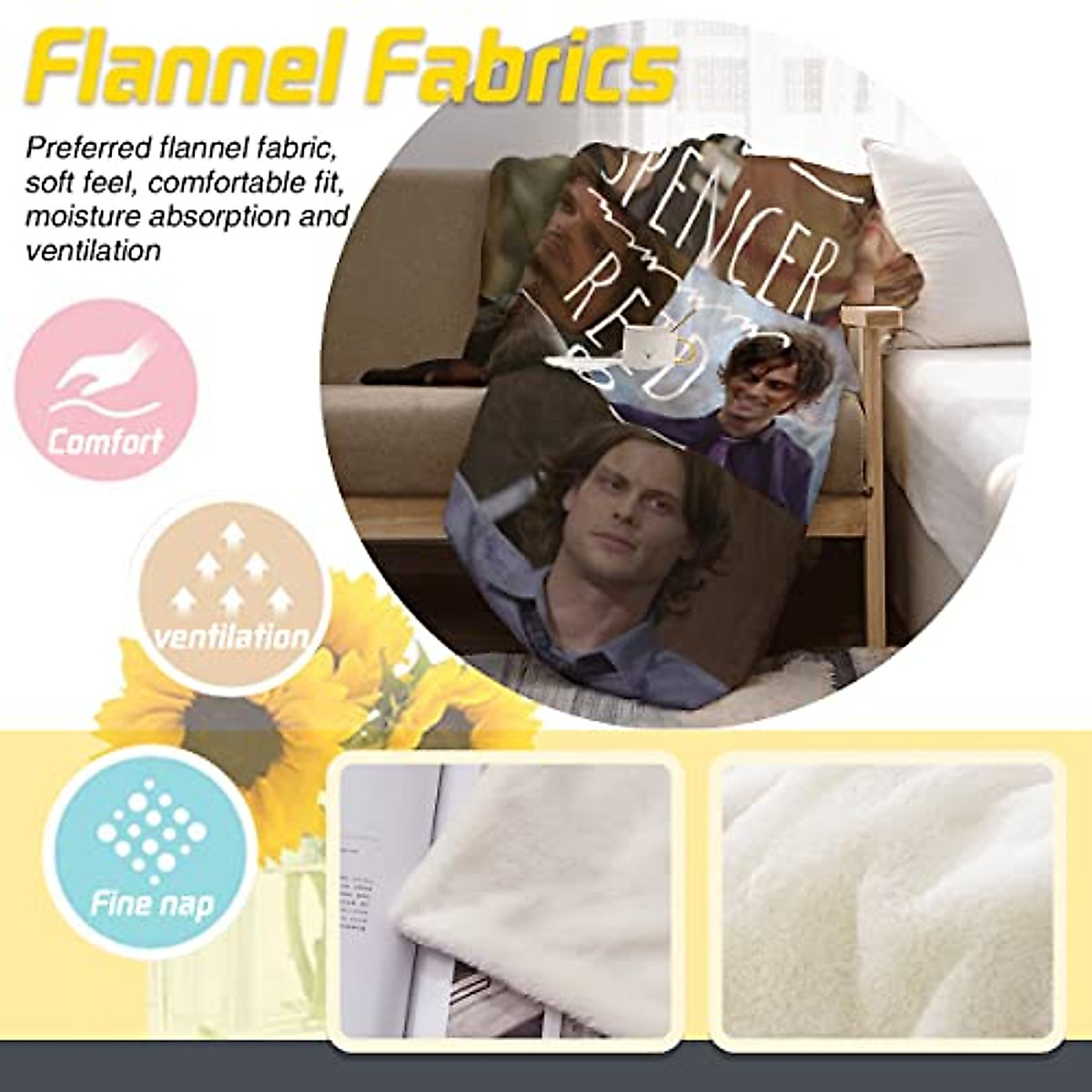 Suping Flannel Fleece Blanket Lightweight Super Soft Warm Cozy Luxury Throw Blanket Home Decor for Couch, Bed, Sofa, Travel 50inchX40inch,Black