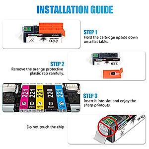 Miss Deer Compatible Ink Cartridge Replacement for Canon PGI-220 Black,Work with MX860 MX870 MP560 MP620 MP640 MP980 MP990 IP3600 IP4600 iP4700 Printer (Large Black, 6 Pack)