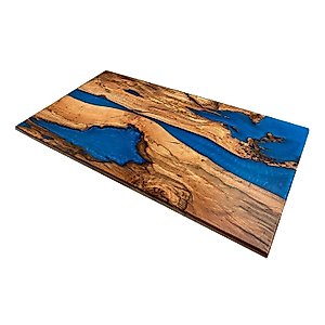 Live Edge Wooden Table, Epoxy Table, Epoxy Resin River Table, Natural Wood,Dining Table, Natural Epoxy Table, Resin Table 54" x 27" Inch