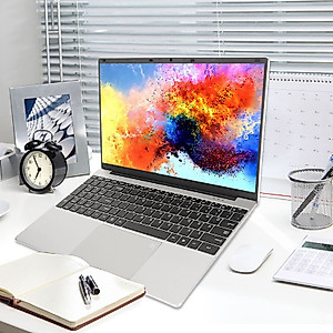 Tangxi 15.6inch Laptop for Windows 11, 1920x1080 FHD IPS Eye Protection Ultra Thin Business Laptop with Fingerprint Reader, Notebook Computer for Intel Celeron N5095