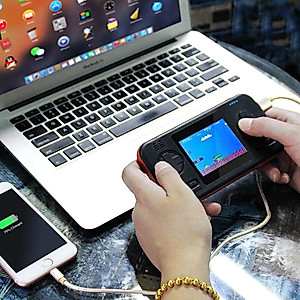 Peedeu Retro Game Console Power Bank,2.8 Inch Handheld Game Console,Mini Video FC PVP Game Player Gameboy 416 Games Travel Portable Gaming System Built-in 8000mah Battery USB C Fast Charging Type C