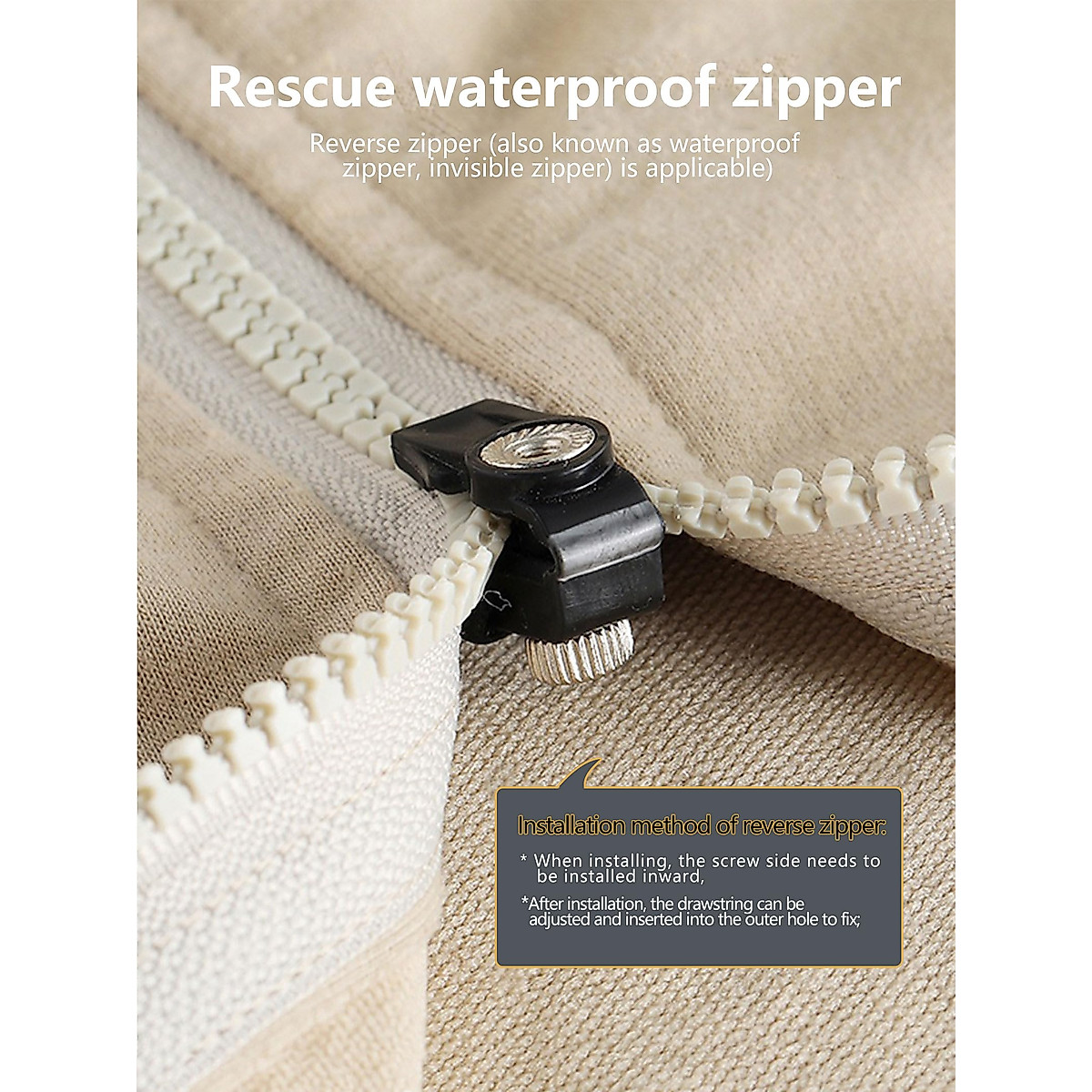 6 Sets 2 Sets Small, 2 Sets Medium, 2 Sets Large Replaceable Zipper Head for Clothing Bags, Travel Bags, Wallets, Tents, Golf Bags and Other Zipper Repair