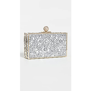 Sophia Webster Women's Clara Crystal Minaudiere, White/Gold, One Size