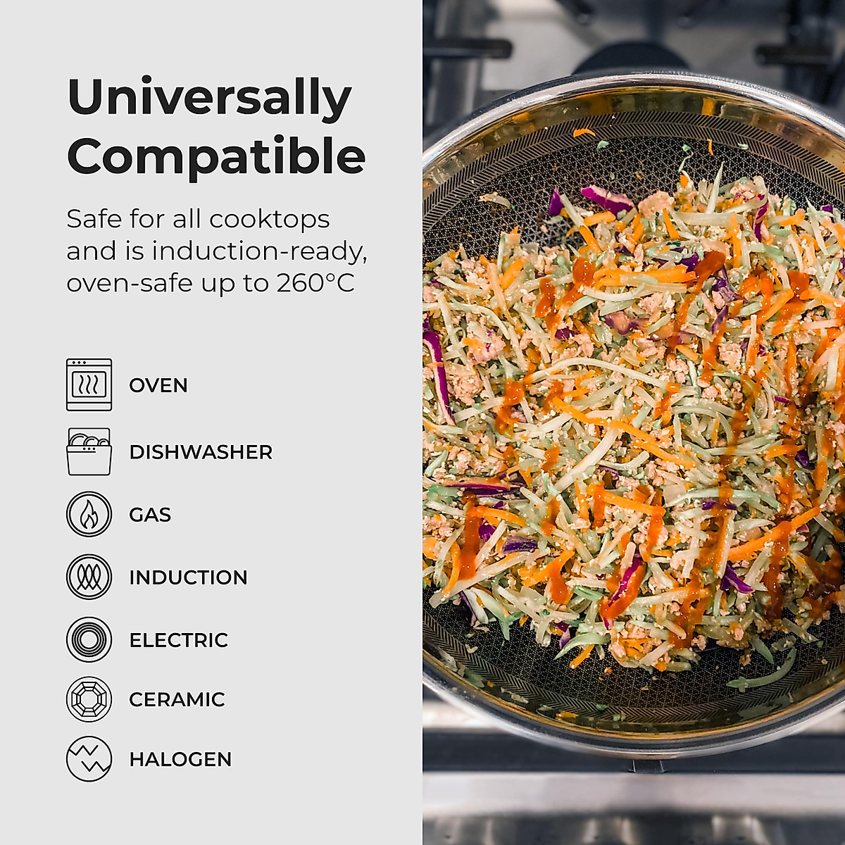 Black Cube Quick Release Cookware Fry Pan, 11-Inch