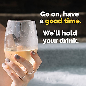 TaZa Assorted Unbreakable Wine Glasses | Stemless and With Stem | Outdoor Wine Glasses for Pool, Camping, Boating, Picnic & More | Dishwasher Safe Shatterproof Glasses Set of 8 (4 Each)