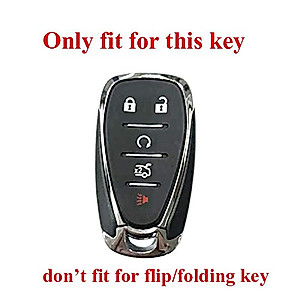 Btopars 2Pcs Black Rubber Silicone Key Fob Cover Case Skin Remote Shell Holder Compatible with Chevrolet Chevy Camaro Cruze Malibu Traverse Blazer Trailblazer Equinox 2018 2019 2020 2021