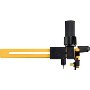 OLFA 18mm Rotary Circle Cutter (CMP-3) - Adjustable Rotary Blade Cutter w/ Ratchet Handle Cuts Perfect Circles for Crafts, Sewing, Quilting, Replacement Blade: OLFA RB18-2
