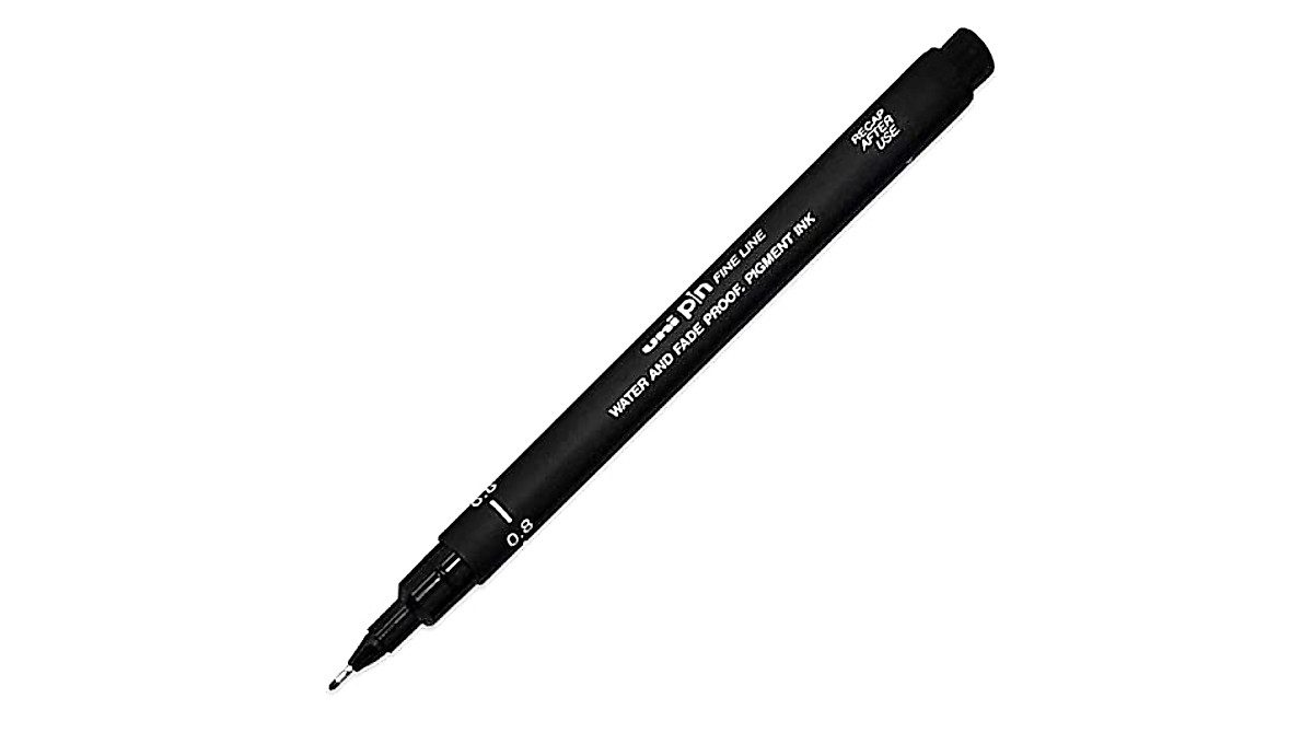 Uni Pin Fineliner Drawing Pen Set - 9 Black Grades