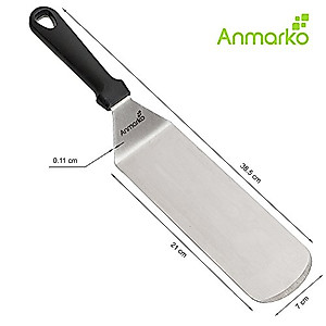 Spatula Turner Stainless Steel - Metal Spatula Set - Hibachi Spatula Great as BBQ Grill Accessories for Grill and Flat Top Griddle