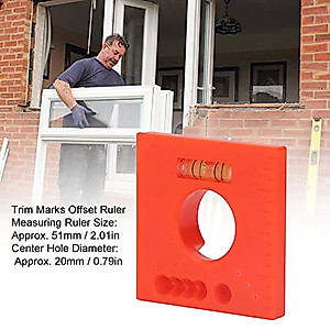 2Pcs Marks Offset Ruler, ABS Multifunction Parallel Lines Level 45 Degree Cutting Marking Carpentry Tool