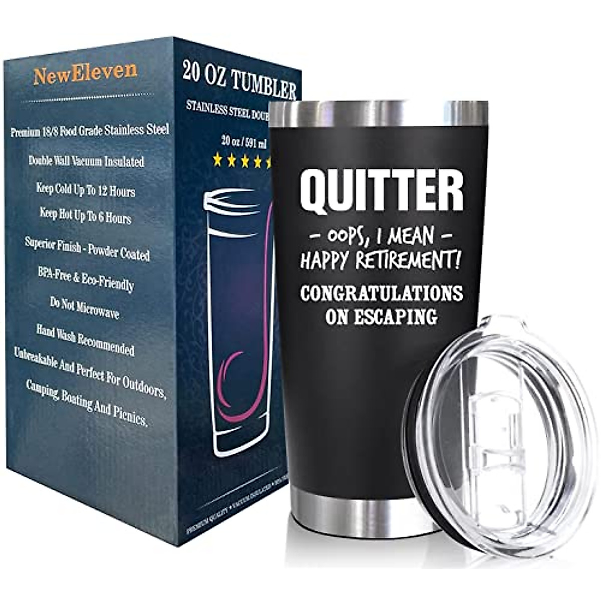 Retirement Gifts For Men Women 2024 - Retired Gifts For Men, Women - Retirement Party Decorations - Fun Retirement Gifts For Women, Men, Retired People, Coworkers, Friends - 20 Oz Tumbler