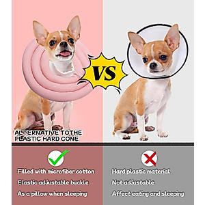 Soft Dog Cones, Recovery Dog Donut Collar After Surgery-Cone of Shame Alternative, Pet Elizabethan E-Collar Anti-Bite Lick Wound Healing Adjustable for Small Large Medium Dogs-BARDIMIES
