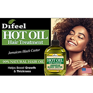 Difeel Jamaican Black Castor Hot Oil Treatment 7.1 oz. - Deep Conditioning Treatment made with Natural Castor oil for Hair Growth