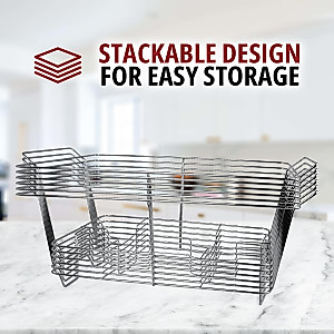6 Pack Chafing Wire Rack Buffet Stand Chrome Frame for Events, Parties, Wedding, & Birthday Party Catering, Full Size Chafing Stand for Dish Serving Trays, Food Warmer Catering Supplies