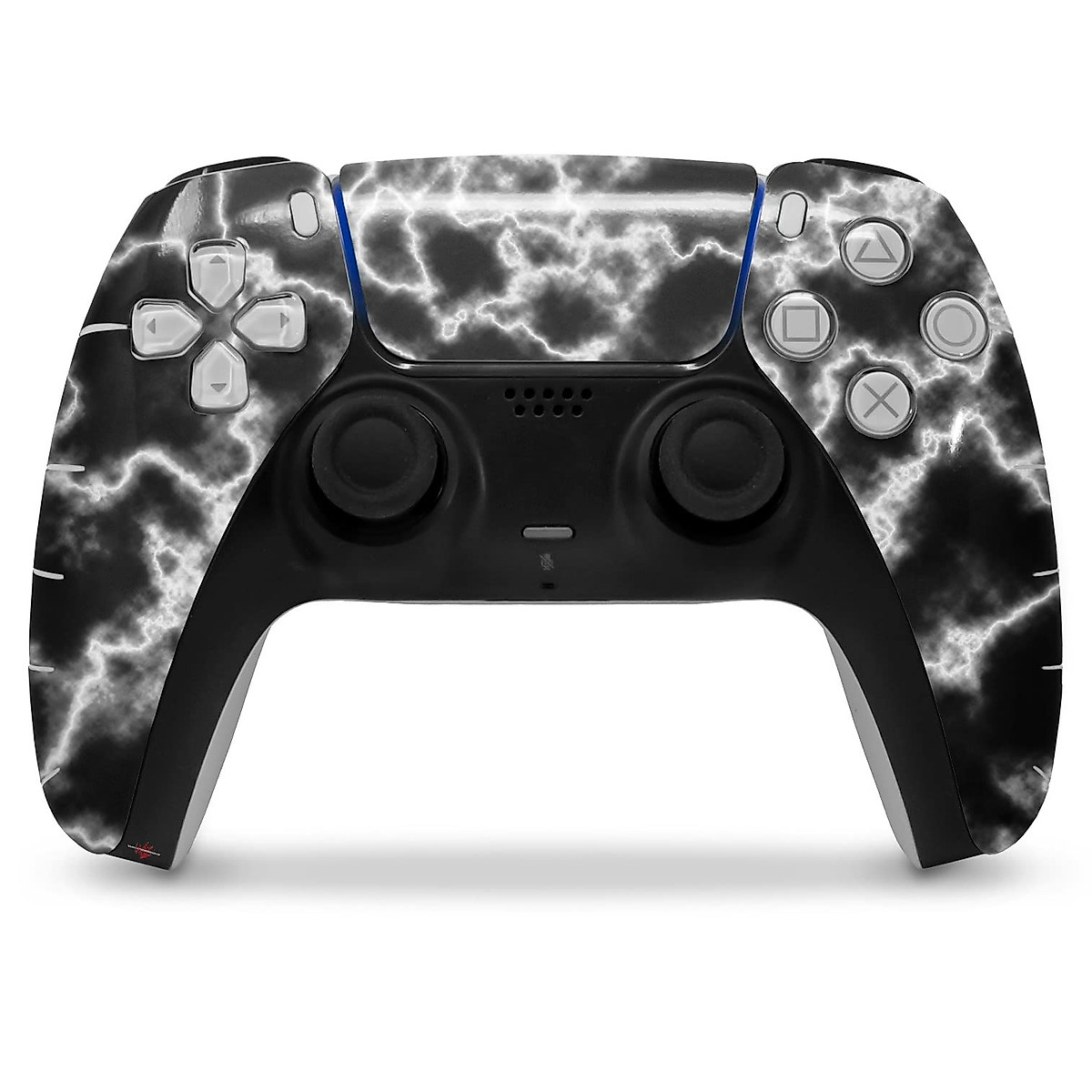 WraptorSkinz Skin Wrap compatible with Sony PS5 DualSense Controller Electrify White (CONTROLLER NOT INCLUDED)