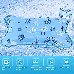 Salmue Cooling Pillow, Cool Neck Pillow, Multi Functional Children Adult Waterproof Ice Cooling Cushion Water Pillow Reversible Cool Gel Pillow for Student Office Car Home Travel