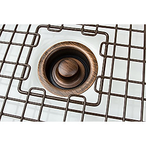 SinkSense 3.5" Disposal Flange Drain with Stopper, Antique Copper