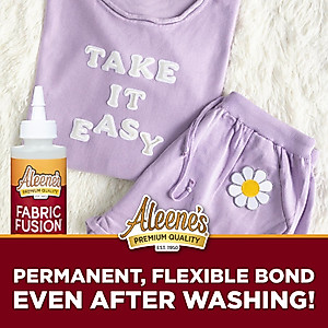 Aleene's 23473 Fabric Fusion Permanent Fabric Adhesive ,Clear,4oz