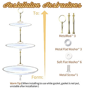 Cake Stand Set-5 Pcs Cupcake Stand Set-Dessert Table Display Set with 2xlarge 3-Tier Cupcake Stands + 3X Appetizer Trays Perfect for Wedding Baby Shower Home Birthday Tea Party Decoration(Round)