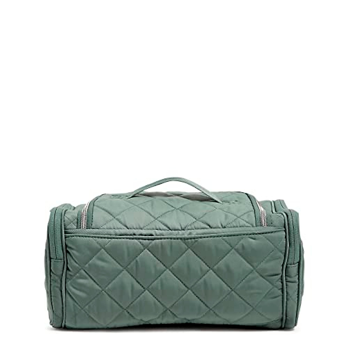 Vera Bradley Women's Performance Twill Large Travel Cosmetic Makeup Organizer Bag, Olive Leaf, One Size