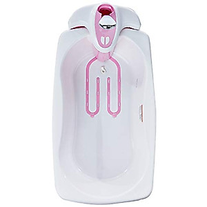 Summer Infant Lil Luxuries Whirlpool Bubbling Spa & Shower (Pink) Luxurious Baby Bathtub with Circulating Water Jets, 2 Piece Set (Pack of 1)