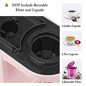 CHULUX Single Serve Coffee Maker,One Button Operation with Auto Shut-Off for Coffee and Tea with 5 to 12 Ounce,Pink