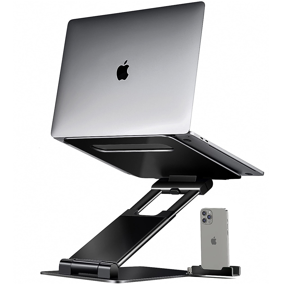 Ergonomic Laptop Stand for Desk, Adjustable Height up to 20", Laptop Riser Computer Pulpit Stand for Laptop, Portable Laptop Stands, Fits MacBook, Laptops 10 15 17 inches Laptop Holder and Laptop Desk
