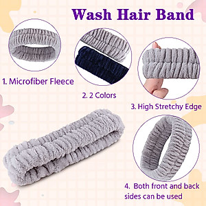 YGQQOY Spa Headband, Makeup Headband for Washing Face, Skincare Headbands for Girls Women, Soft Facial Makeup Head Band