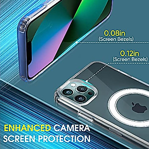 HVDI Clear Magnetic Case for iPhone 11 Pro Max with Mag-Safe Wireless Charging,Soft Silicone TPU Bumper Cover,Thin Slim Fit Hard Back Shockproof Anti-Yellow Protective Case for iPhone 11 Pro Max 6.5In