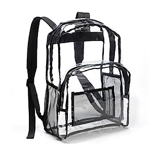 Amazon Basics School Backpack, Clear, School Backpack