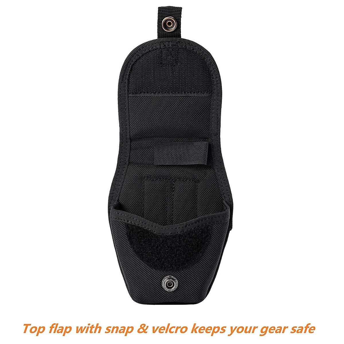 TACNEX Handcuff Case w/Belt MOLLE Strap Clip Cuff Pouch fits Standard Chained/Hinged Handcuffs Nylon Holster Holder Police Law Enforcement Security Corrections Officer Top Flap w/Snap