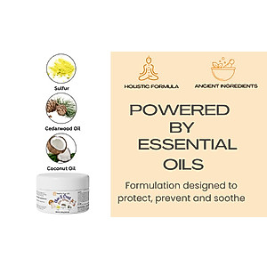 Skin and Coat Care Ointment for Pets - Itchy or Dry Skin, Wounds, Hot Spots – Sulfur, Cedarwood Oil, Coconut Oil – Preventive, Protective and, Soothing Ointment - Dogs, Cats, Puppies, Kittens (2 oz)