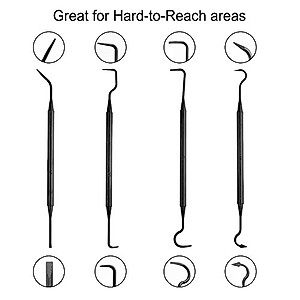 Accmor Gun Cleaning Tools Kit, Universal Gun Cleaner Set Including 4 Pcs Double-Ended Brass Steel Nylon Bristle Gun Cleaning Brushes & 4 Pcs Polymer Gun Cleaning Picks