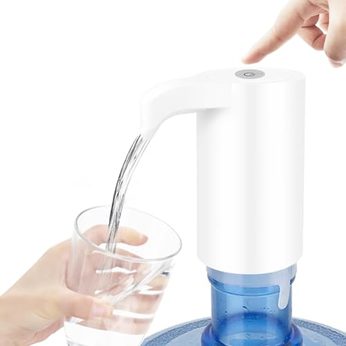 MJIYA Water Dispenser for 5 Gallon Bottle - Safe and Durable Electric Pump with Universal Compatibility - Convenient USB Charging Battery - Easy to Use and Portable - for Home, Camping, and Office