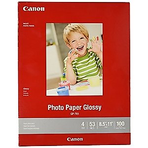 CanonInk Glossy Photo Paper 8.5" x 11" 100 Sheets (1433C004)