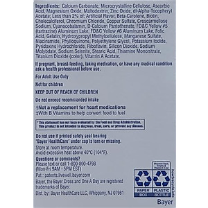 ONE A DAY Women’s 50+ Healthy Advantage Multivitamins, Supplement with Vitamins A, C, E, B1, B2, B6, B12, D and Calcium, Tablet, 65 Count