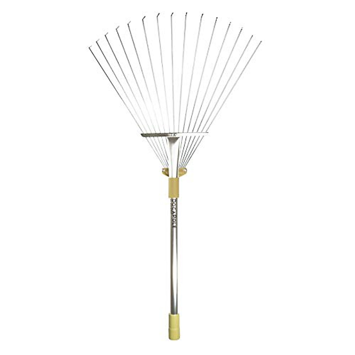 DocaPole Roof Rake Extension Pole Attachment - Adjustable Roof Rake Attachment for Cleaning Leaves, Sticks and Debris - Standard Acme Threading - Dual-Use Yard Rake for Lawn (Pole Sold Separately)