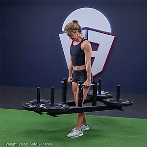 Titan Fitness Upright Farmers Walk Handles, Farmer Carry Training, Rated 500 LB Each, Grip Strength Weight Training