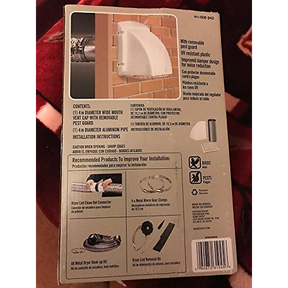 Everbilt 3571115 Everbilt Wide Mouth Dryer Vent Hood in White