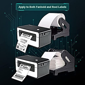 Shipping Label Printer - 4x6 Thermal Label Printer with Lables 100 Pcs, Commercial Direct Thermal Label Maker, Compatible with Shopify, Ebay, Amazon &Etsy, Support Multiple Systems(Black)