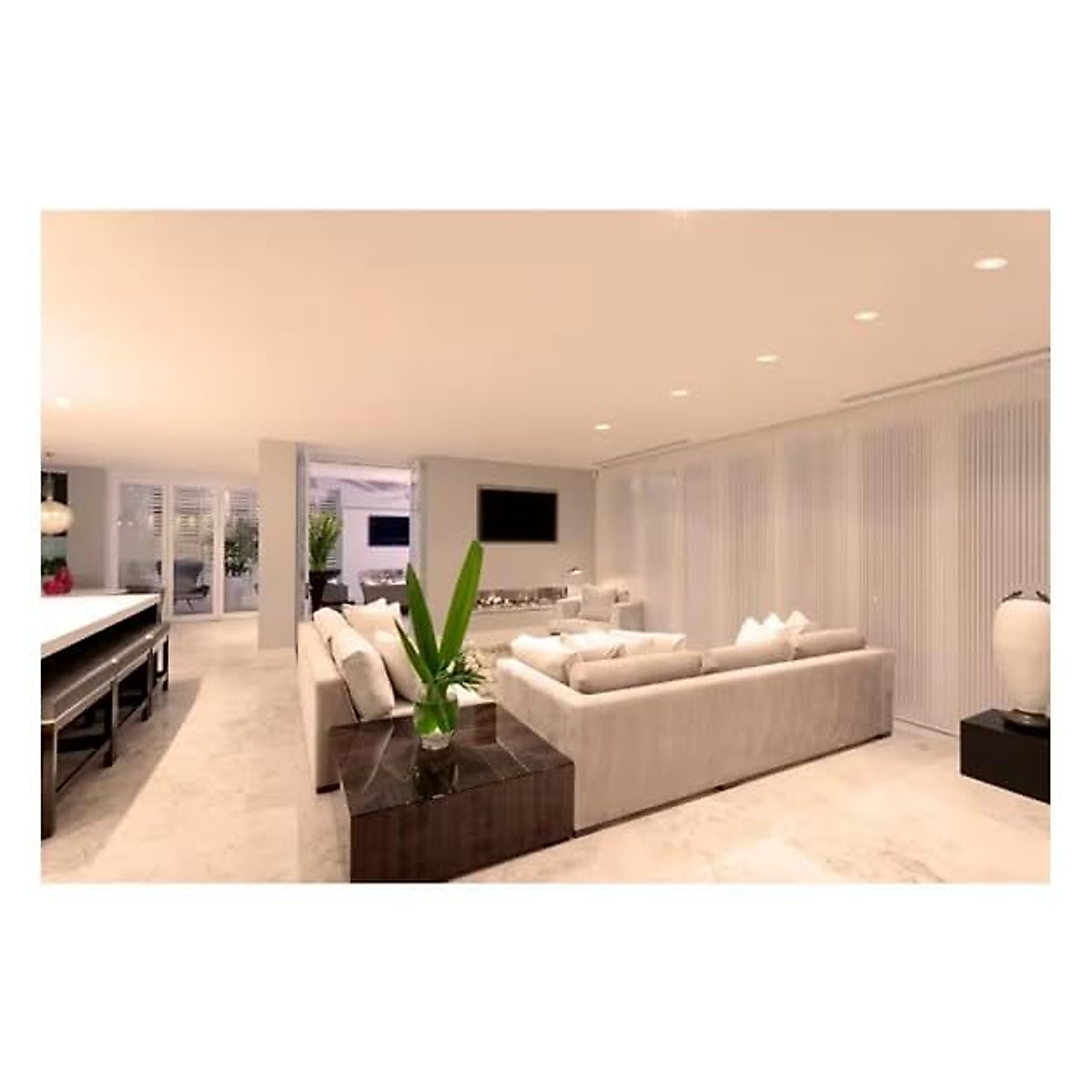 EcoSmart 5/6 in. Bright White Integrated LED Recessed Trim (4-Pack), NB01cA10FR1-309